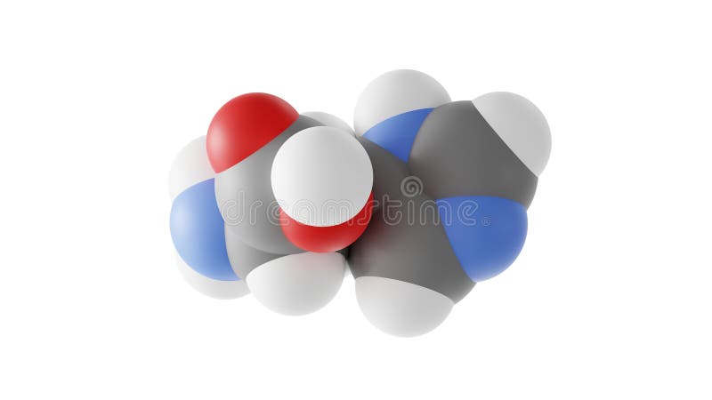 Histidine Molecule, Essential Amino Acid, Molecular Structure, Isolated ...
