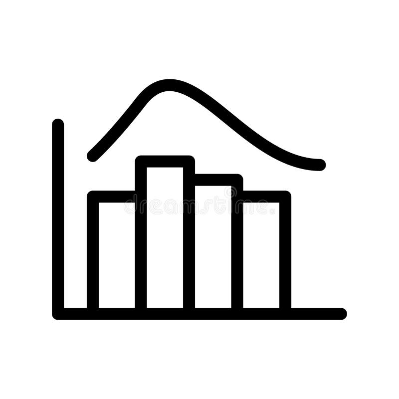 Histogram Line Icon Illustration Vector Graphic Stock Vector ...