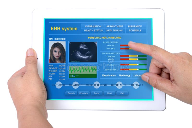 EHR, EMR, Registro Electrónico De La Salud Concepto Médico Y ...