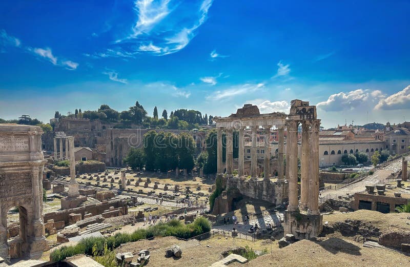 Ancient ruins, Rome, Italy stock image. Image of ruins - 323686115