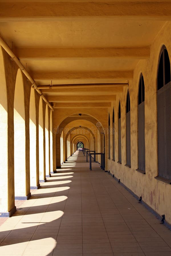 Historic arched walkway stock photo. Image of pathway - 10206754