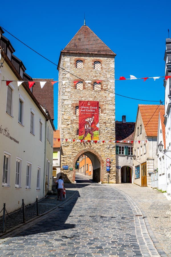 Historic Architecture in the City of Wemding in Germany Editorial Photo ...