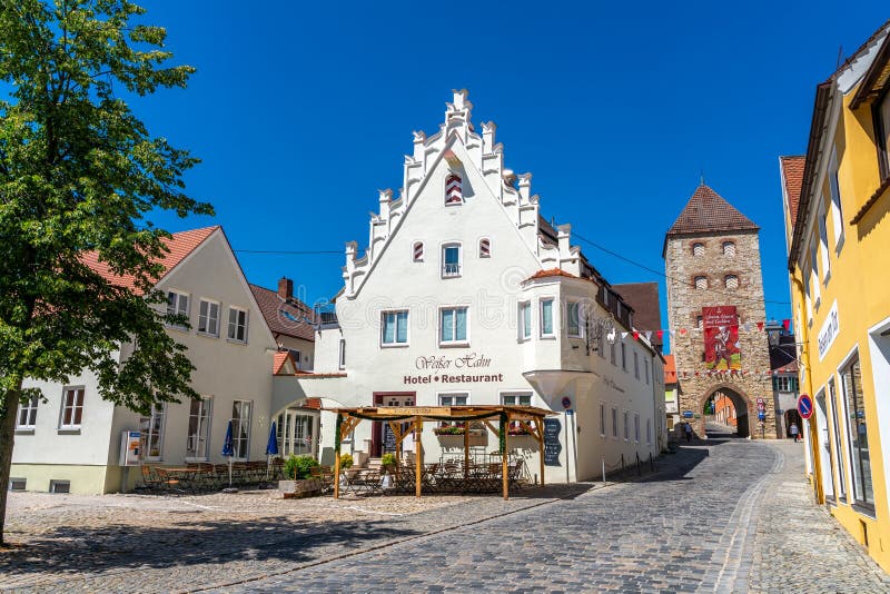 Historic Architecture in the City of Wemding in Germany Editorial Stock ...
