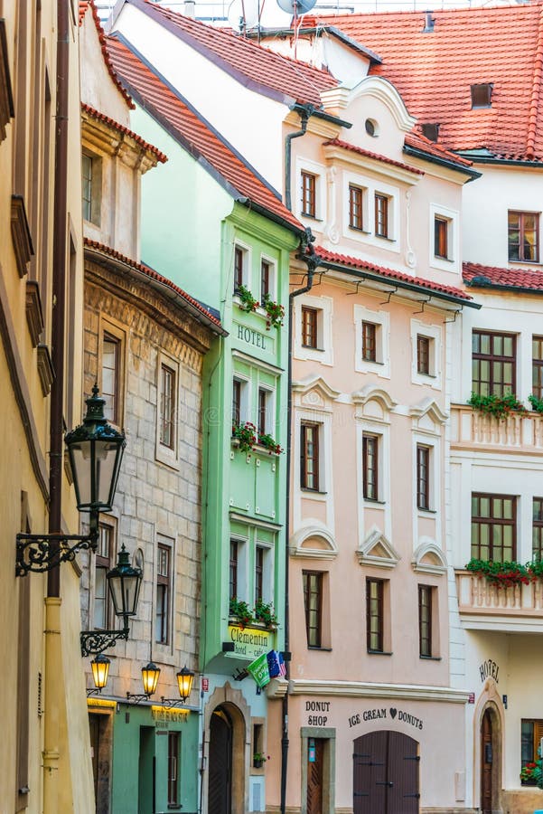 Historic Architecture of Downtown Prague, Czech Republic Editorial ...