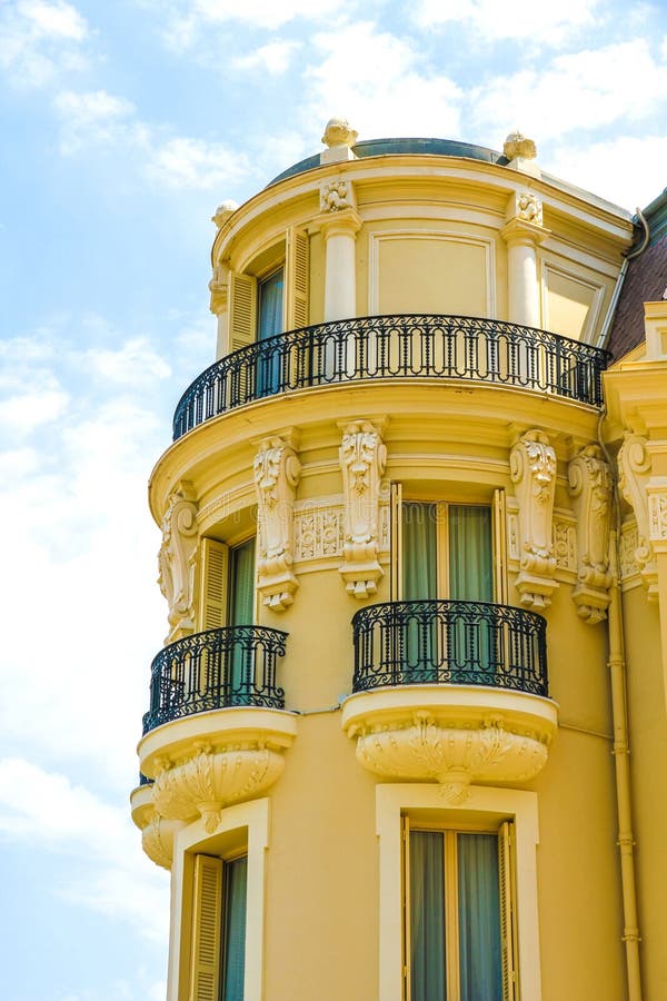 Historic Architecture of Monaco on a Sunny Day Stock Photo - Image of ...