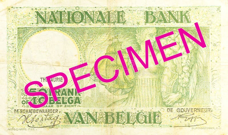 1 Belgian Franc, Coin of Belgium Stock Photo - Image of color, sign ...