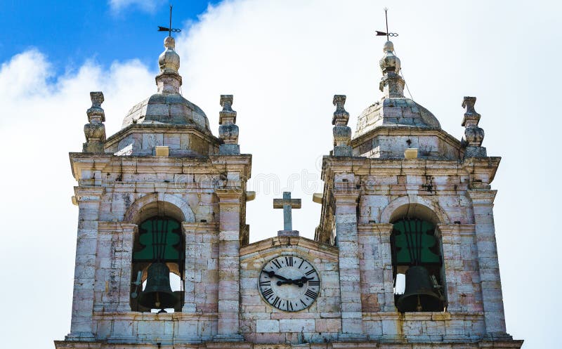 Historic Bell Towers and Clock Stock Image - Image of culture, ancient ...