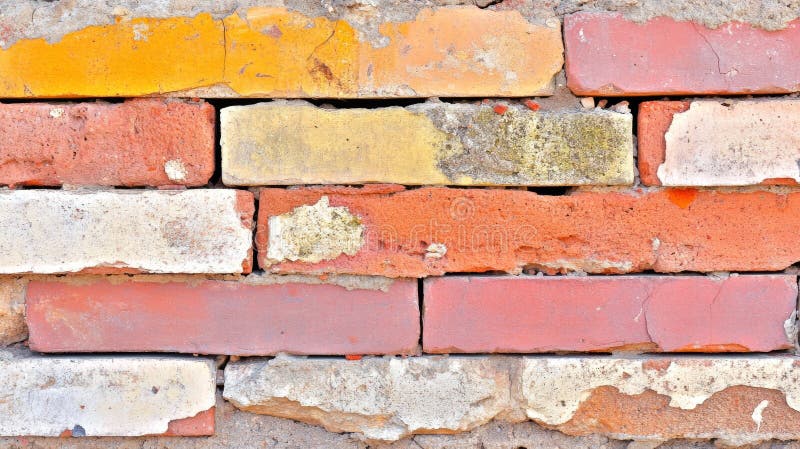 A Historic Brick Building Has a Moss-covered Stone Foundation Stock ...