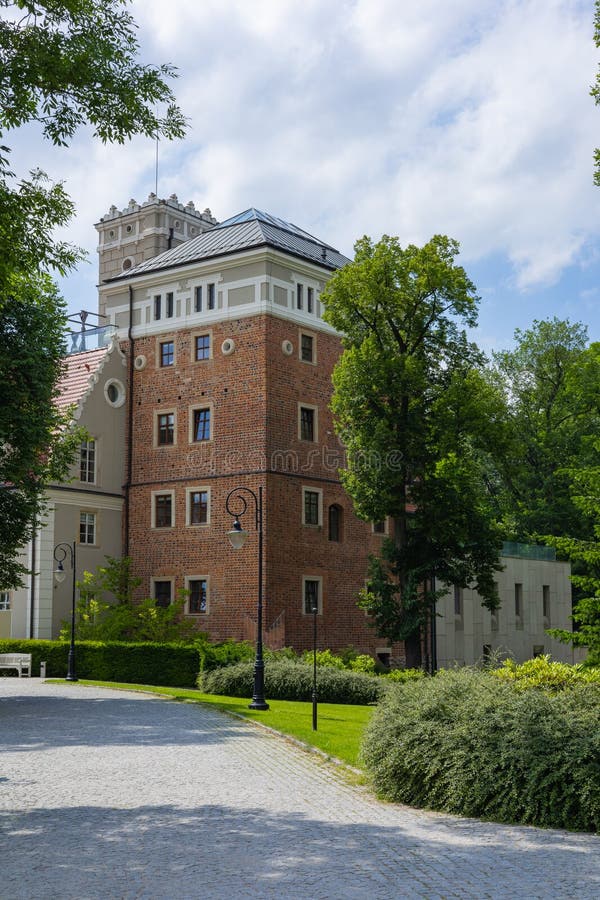 Historic Brick Building with a Modern Architectural Addition Surrounded ...
