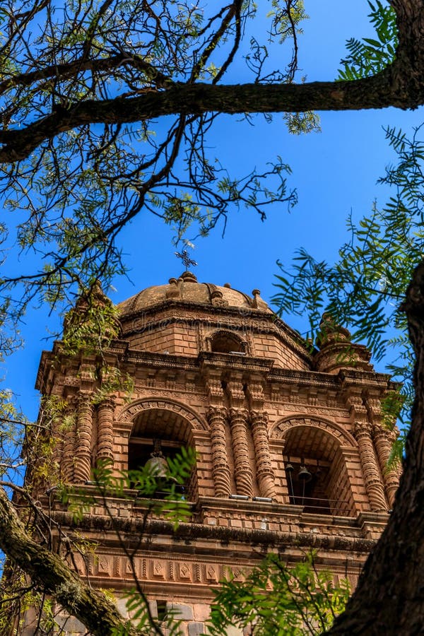 Historic Brick Tower in Cusco, Peru Stock Photo - Image of travel ...