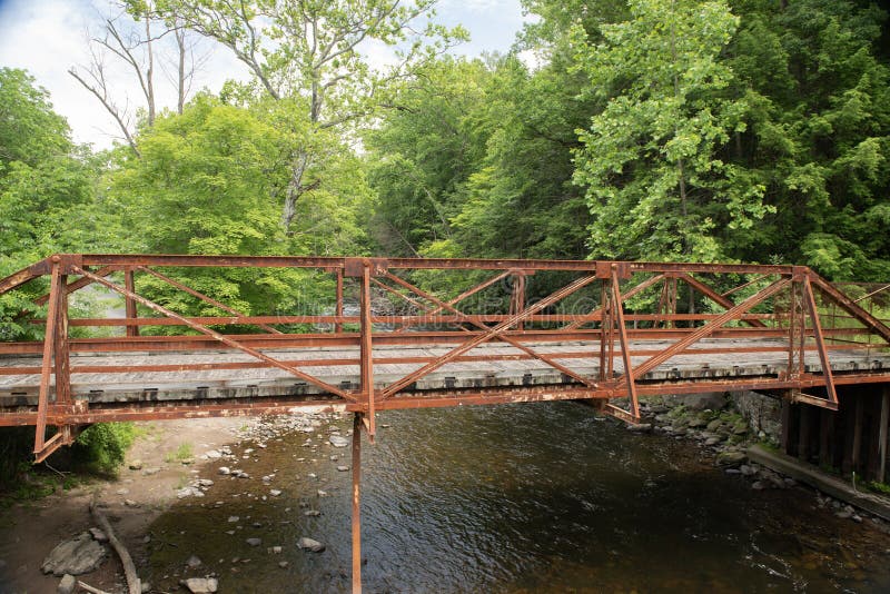 Historic Bridge in New York Stock Image - Image of stream, bridge ...