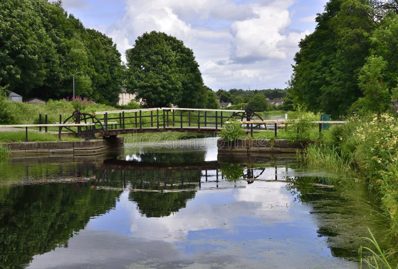 Historic Bridge Over Canal Landscape of the West of Scotland Stock ...