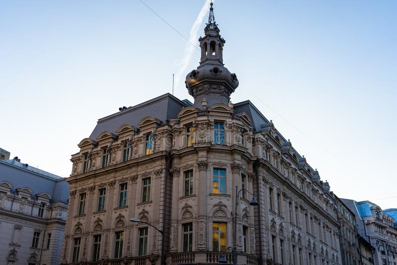 Historic Building Architecture in Bucharest, Romania, 2022 Stock Image ...