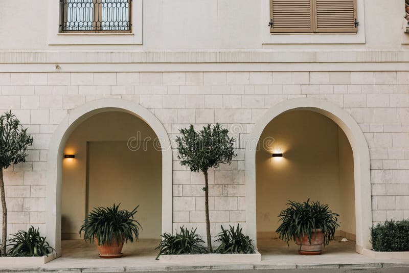 Historic Building Architecture Texture Old Arch Terrace Stock Image ...