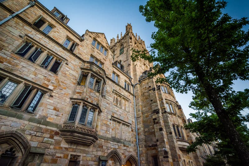 Historic Building on the Campus of Yale University, in New Haven Stock ...