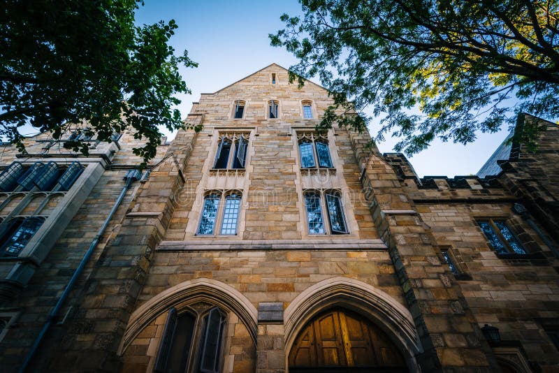 Historic Building on the Campus of Yale University, in New Haven Stock ...