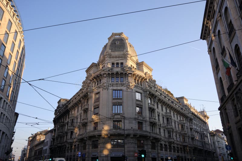 Historic Building in the City Center of Milan Editorial Photo - Image ...
