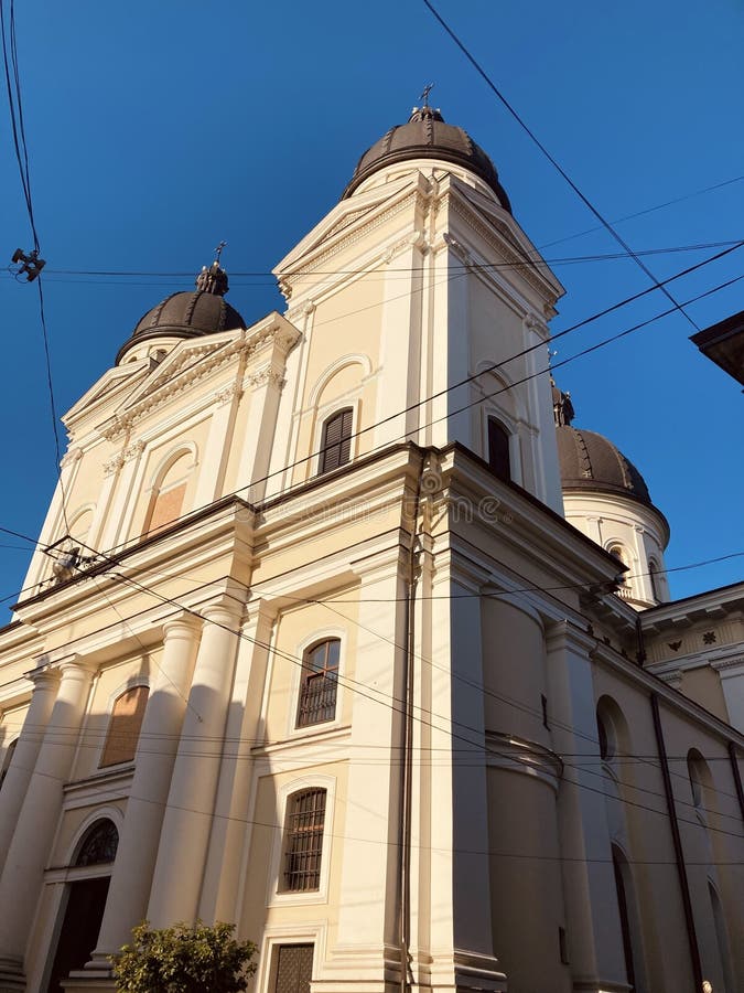 Architectural Features of Lviv Buildings Stock Image - Image of ...