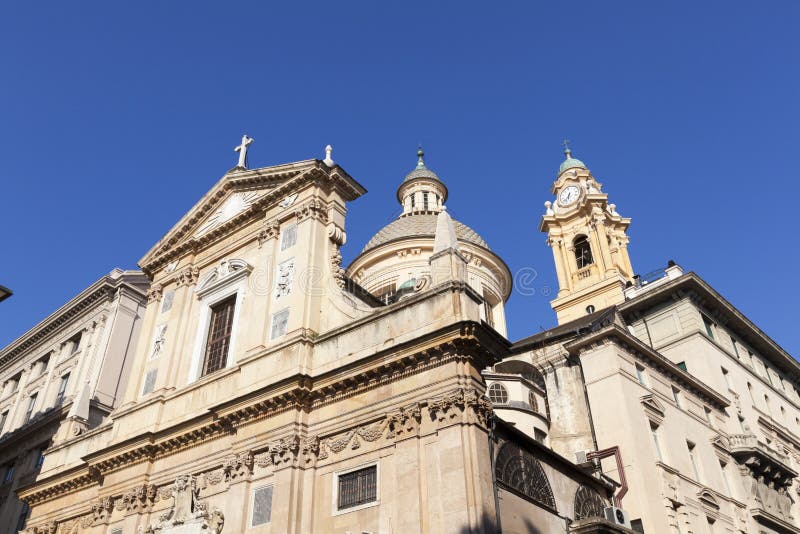 Historic building in Genoa stock image. Image of medieval - 34276735