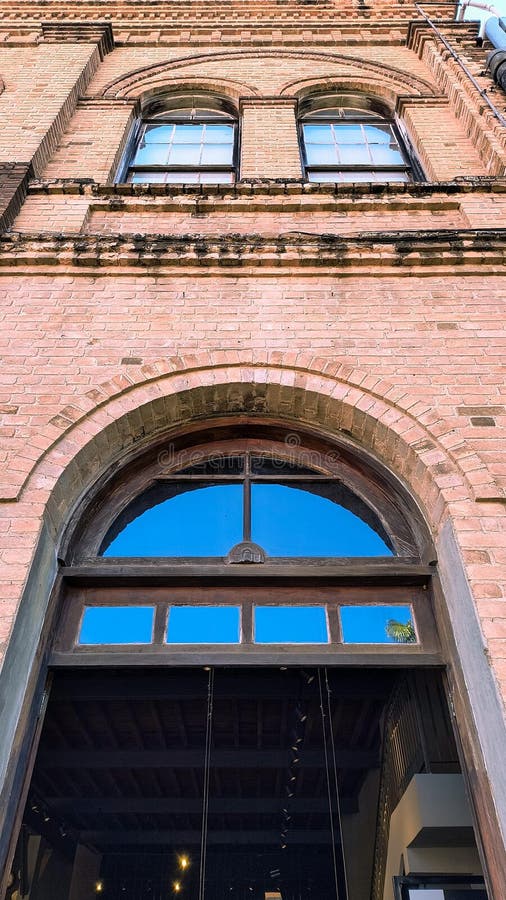 A Historic Building Made of Clay Bricks and Large Windows Editorial ...