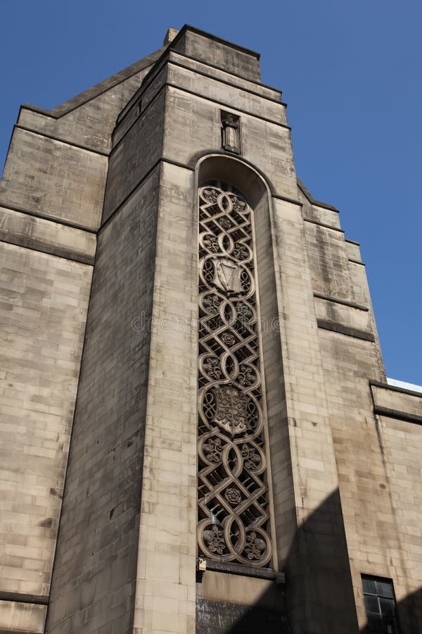 Historic Building in Manchester - Detail Stock Image - Image of panel ...