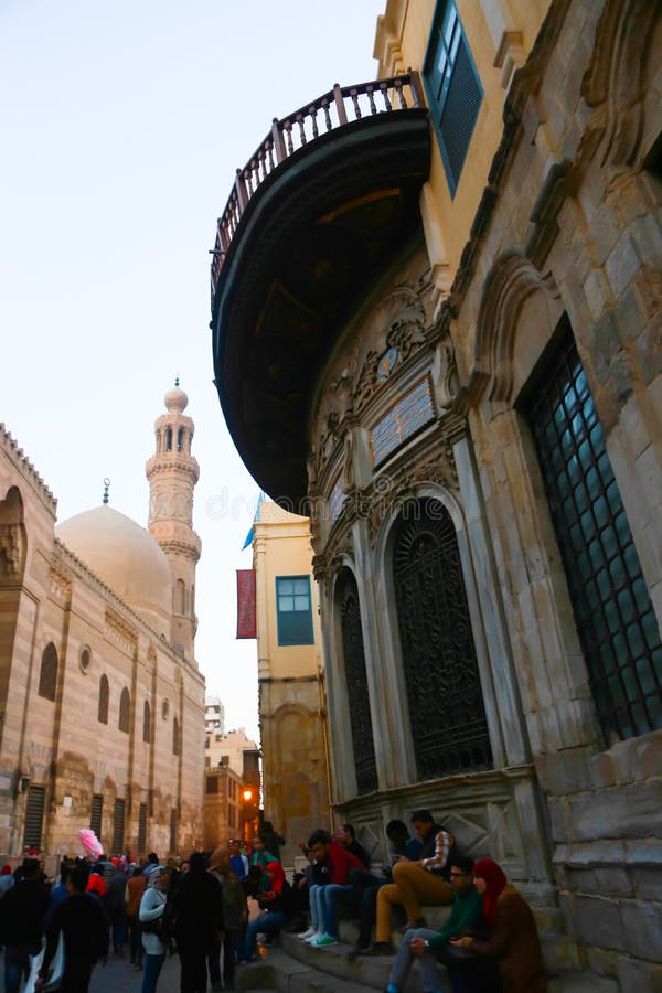Historic Building Old Cairo at Night, Egypt Editorial Stock Image ...