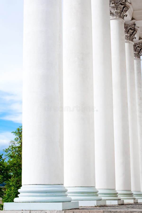 Historic Building with Old Columns Stock Photo - Image of celsus ...
