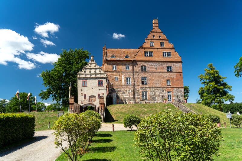 Historic Building in Ulrichshusen in Germany with Blue Sky Stock Image ...