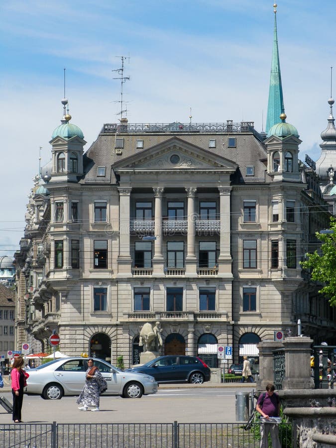Historic Building in Zurich, Switzerland Editorial Photography - Image ...