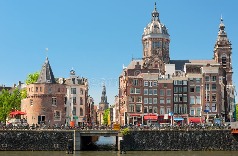 Historic Buildings in Amsterdam Editorial Photo - Image of urban, dome ...