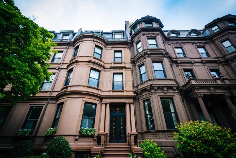 Historic Buildings in Back Bay, Boston, Massachusetts. Stock Image ...