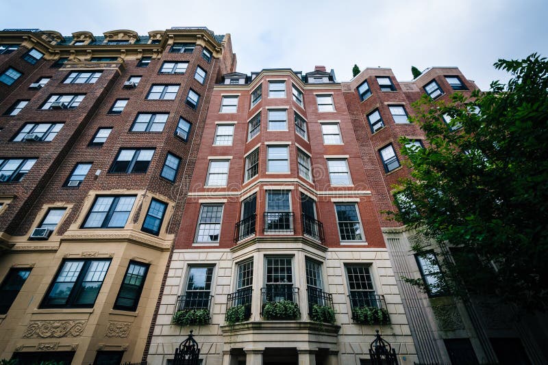 Historic Buildings in Back Bay, Boston, Massachusetts. Stock Image ...