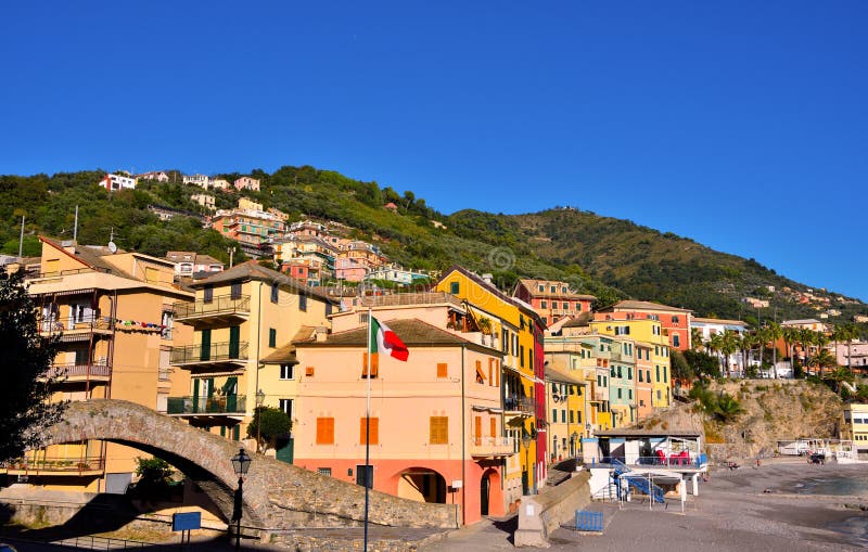 Bogliasco genoa italy stock image. Image of beach, italy - 140733581