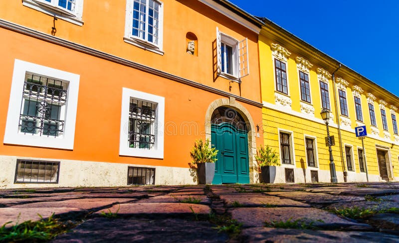Historic Buildings in Budapest by Buda Castle in Hungary Stock Photo ...