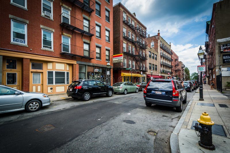 Historic Buildings in the North End of Boston, Massachusetts. Editorial ...