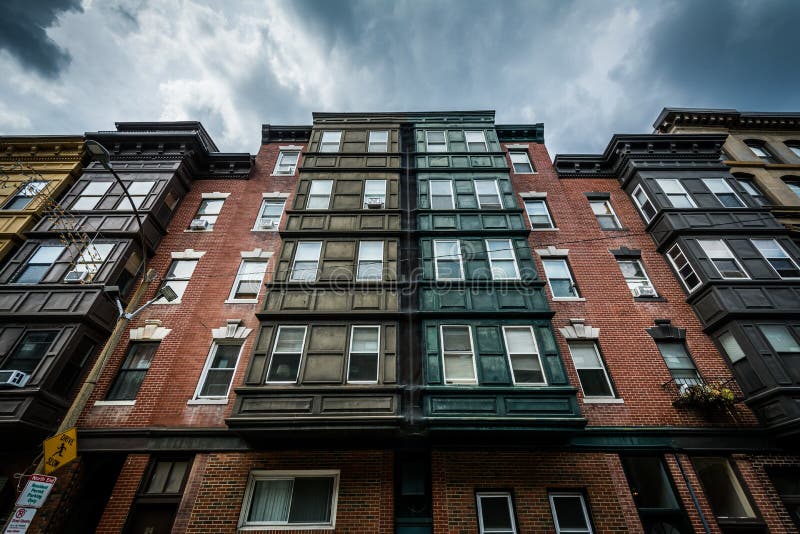 Historic Buildings in the North End of Boston, Massachusetts. Stock ...