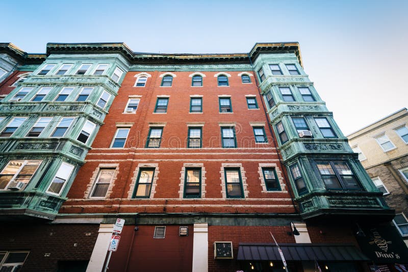 Historic Buildings in the North End of Boston, Massachusetts. Editorial ...