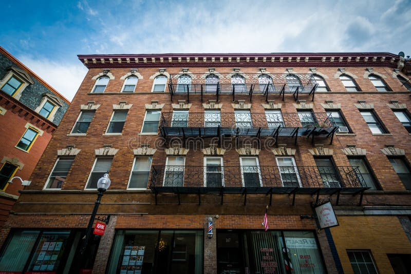 Historic Buildings in the North End of Boston, Massachusetts. Editorial ...
