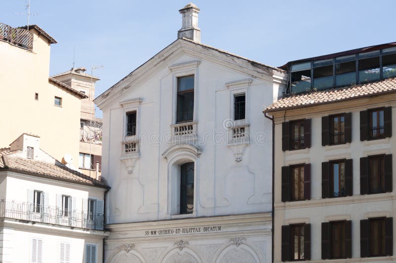 Historic Buildings at Old Town in Rome, Italy Stock Image - Image of ...