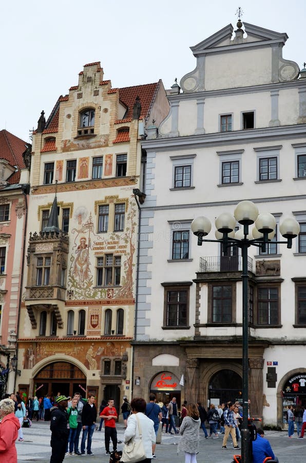 Historic Buildings in Prague Editorial Image - Image of street, typical ...