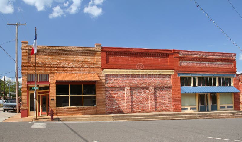 Historic Buildings in Rural Small Texas Town Editorial Photography ...