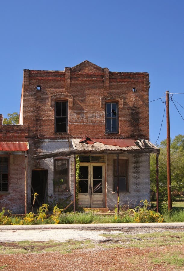 Historic Buildings in Rural Small Texas Town Stock Image - Image of ...