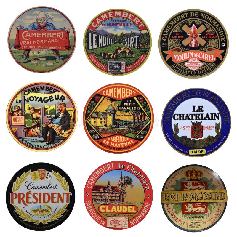 Historic Camembert Packaging, Collage Editorial Photography - Image of ...