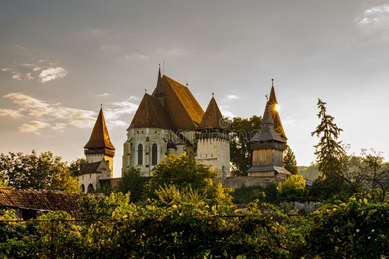 Historic Castle Church of Biertan in Romania Stock Image - Image of ...