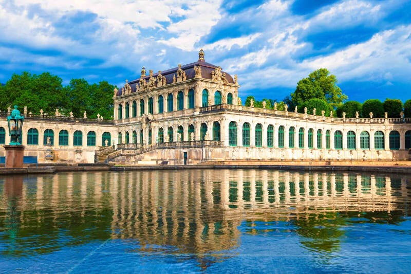 Historic Castle on Ocean with Reflection in Mirror-like Water Stock ...