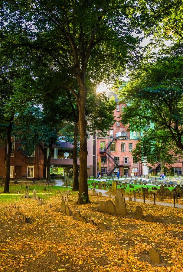 Historic Cemetary in Boston, Massachusetts. Stock Photo - Image of ...