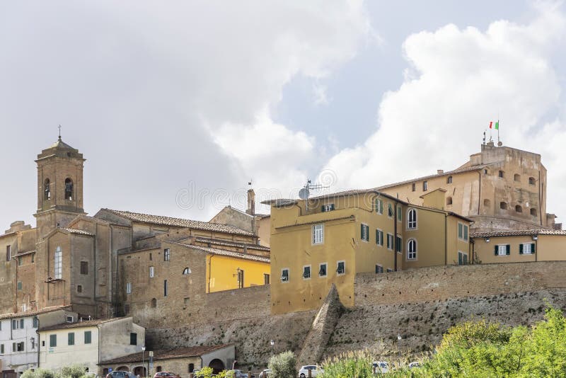 The Historic Center of Lari, Pisa, Italy, Under a Dramatic Sky Stock ...