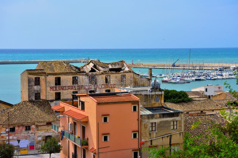 Sciacca sicily italy stock image. Image of town, village - 165614139