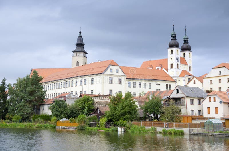 Historic Center of Telc, Czech Republic Stock Image - Image of city ...