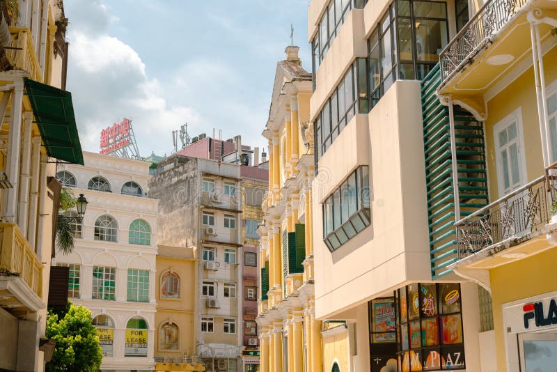 Historic Centre of Macao, Senado Square Alley in Macau Editorial Stock ...